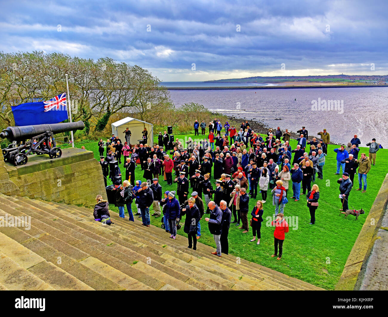 Trafalgar day remembrance toast at Collingwoods monument Tynemouth 22 ...
