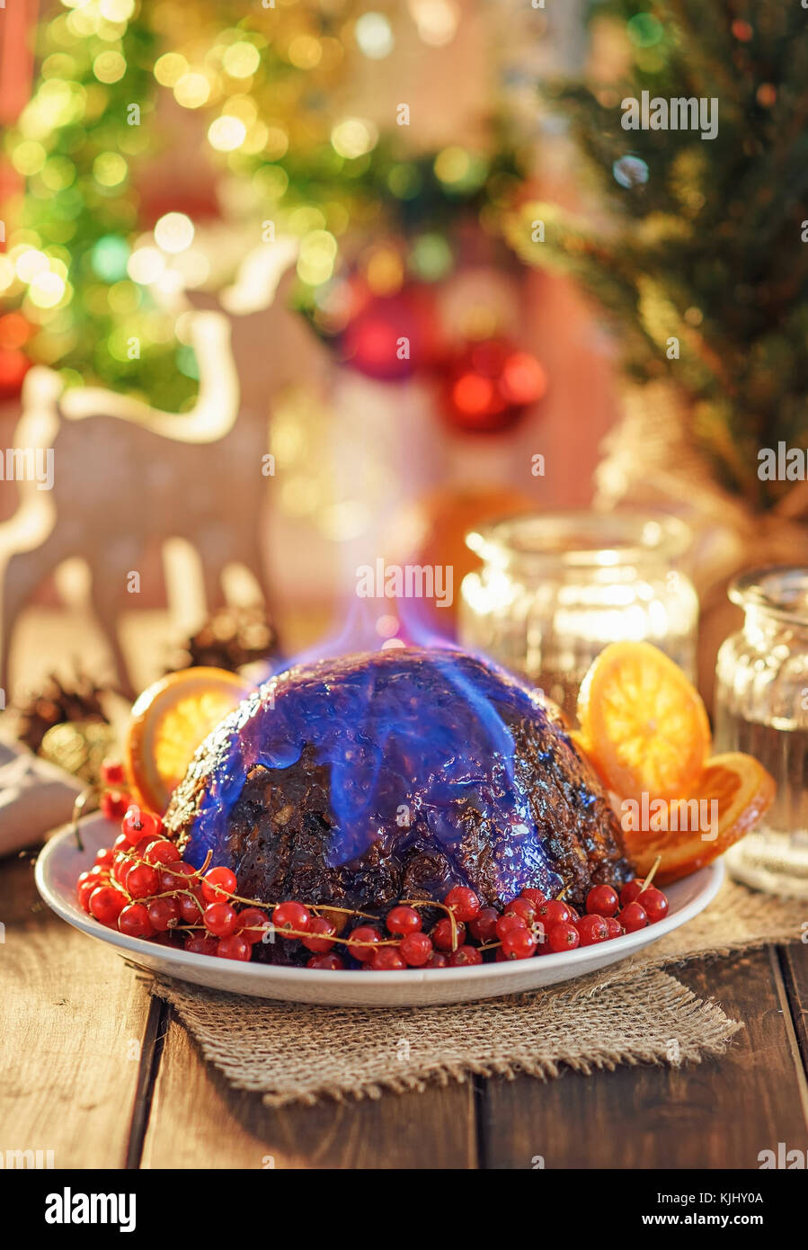 English pudding for Christmas Stock Photo - Alamy