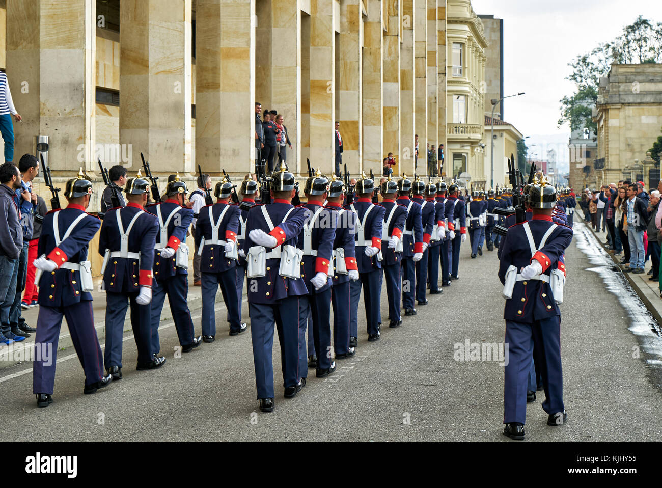 change of guard of palace guard at presidential palace of Bogota ...