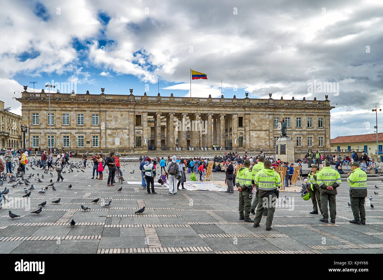 Capitolio Nacional, Plaza de Bolivar, Bogota, Colombia, South America ...
