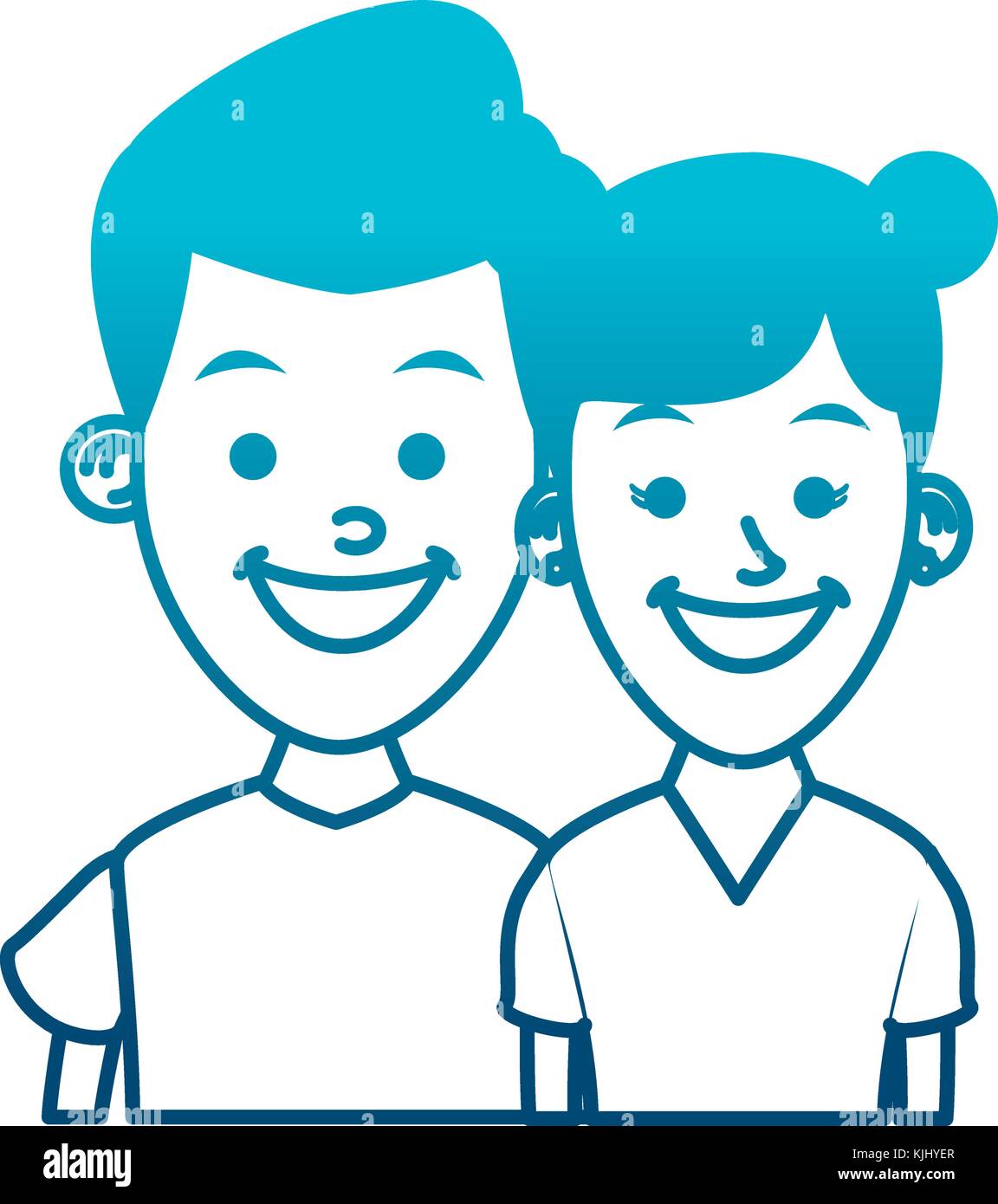 Couple of friends cartoon Stock Vector Image & Art - Alamy
