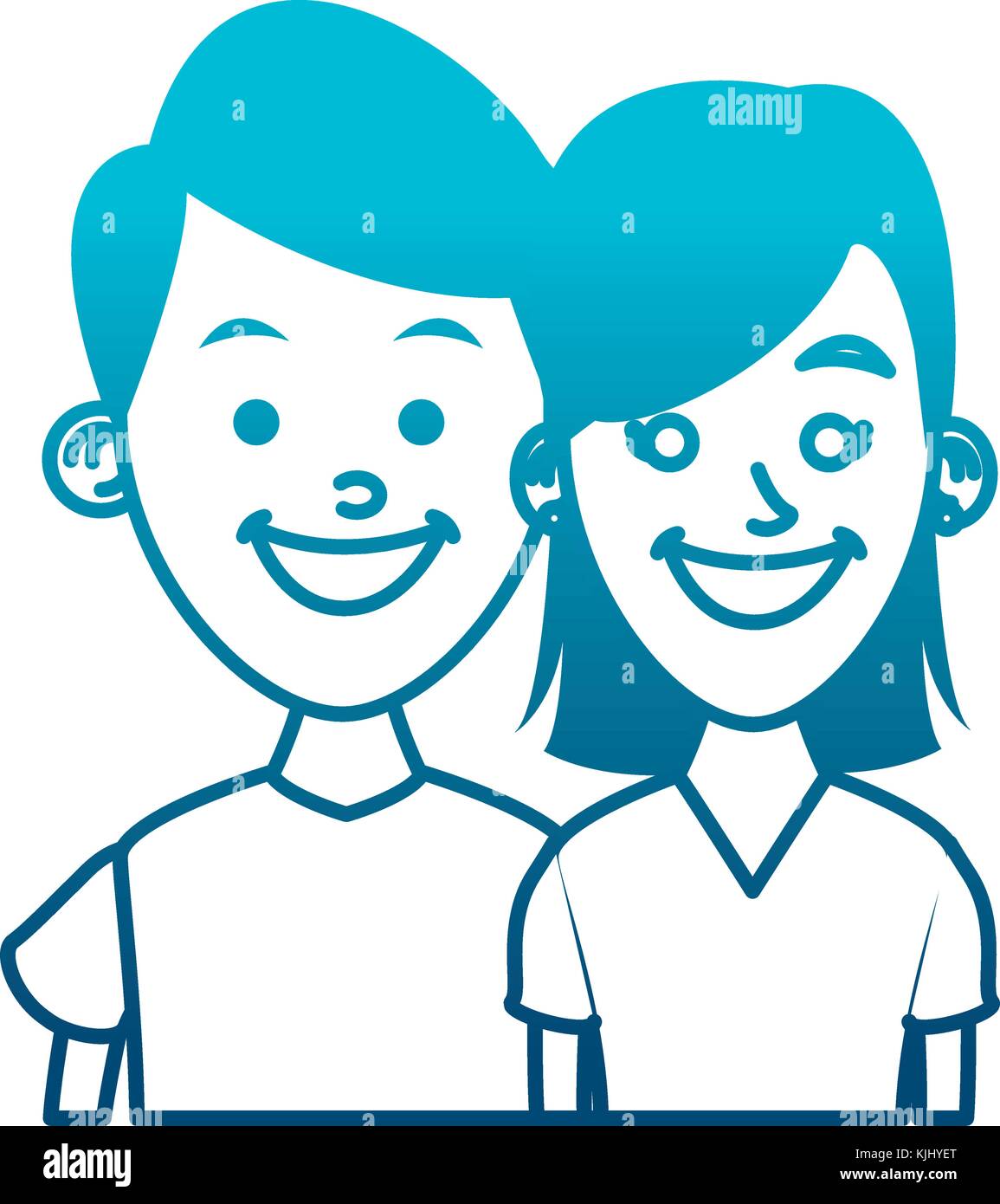 Couple of friends cartoon Stock Vector Image & Art - Alamy