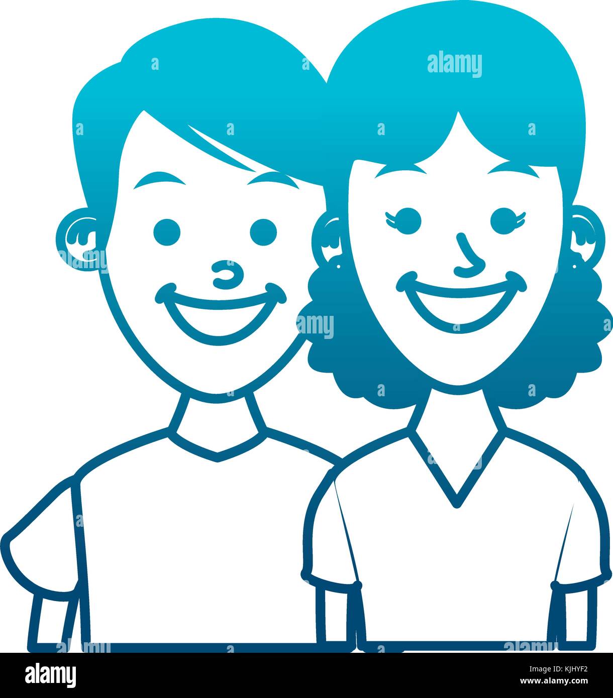 Couple of friends cartoon Stock Vector Image & Art - Alamy