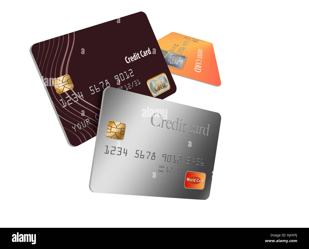 Generic credit card on white background Stock Photo - Alamy