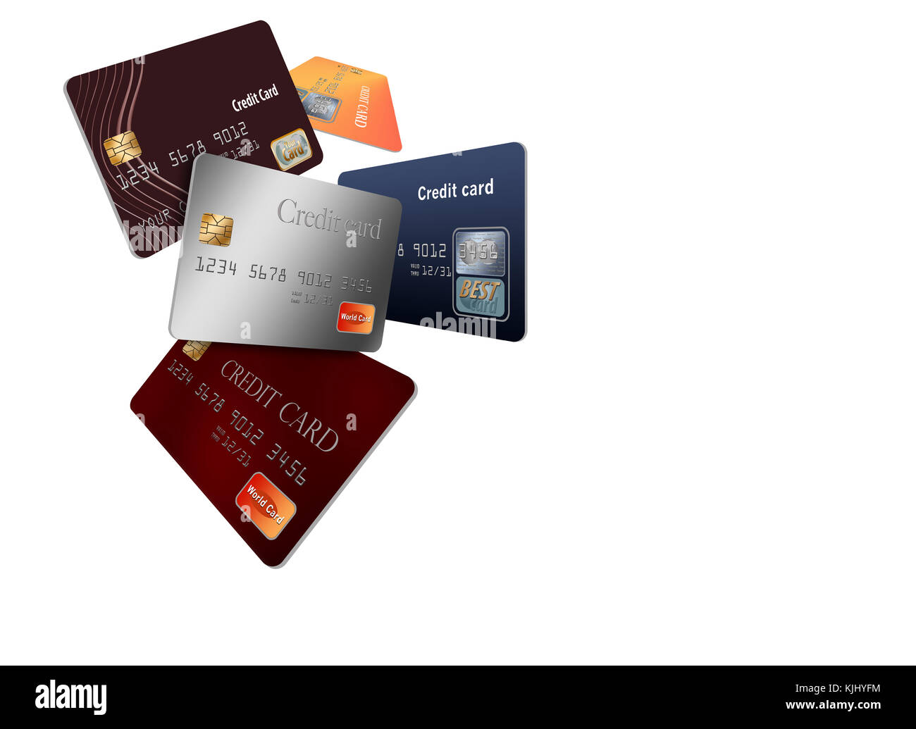 Generic credit card on white background Stock Photo - Alamy