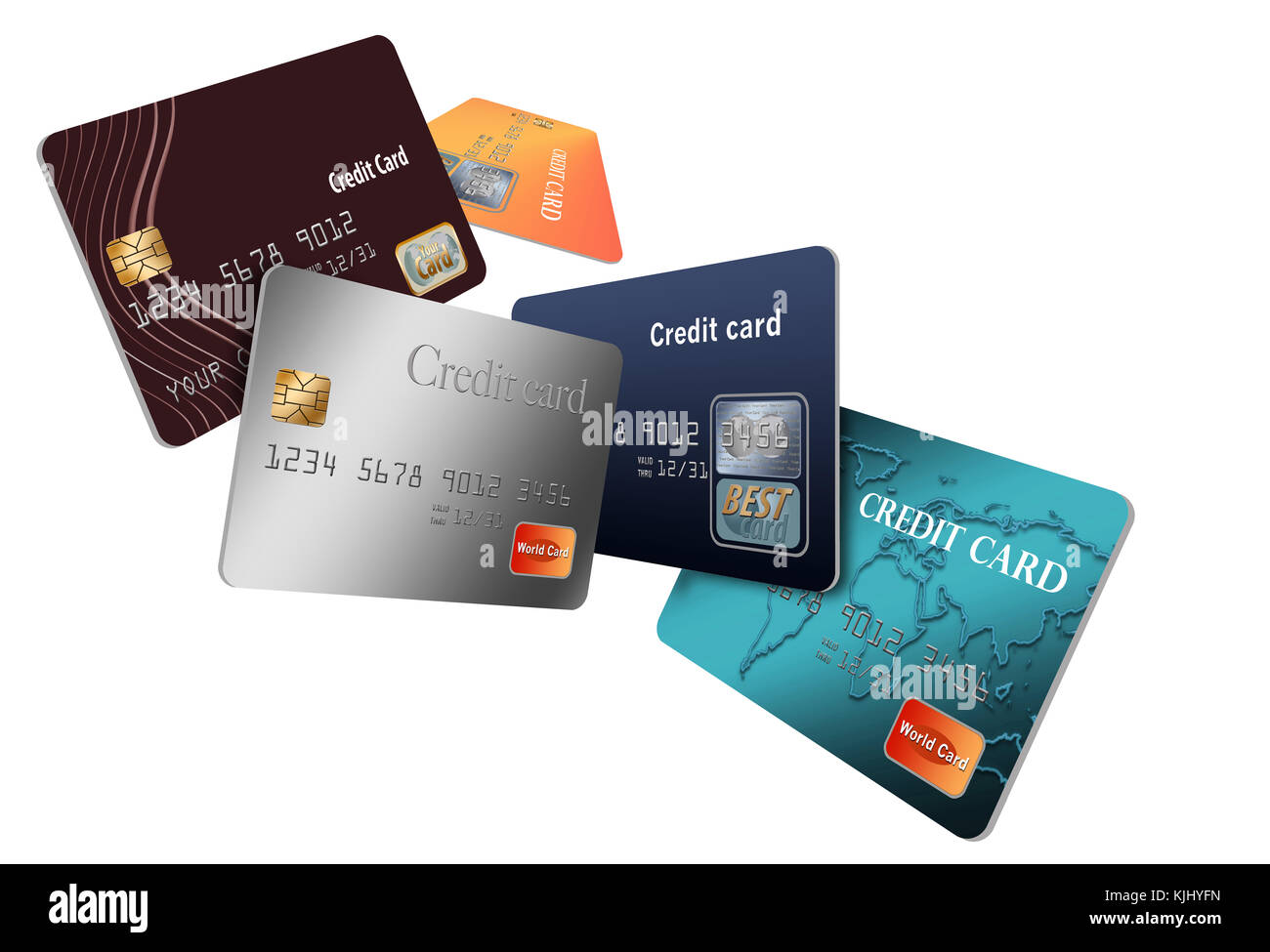 Generic credit card on white background Stock Photo - Alamy