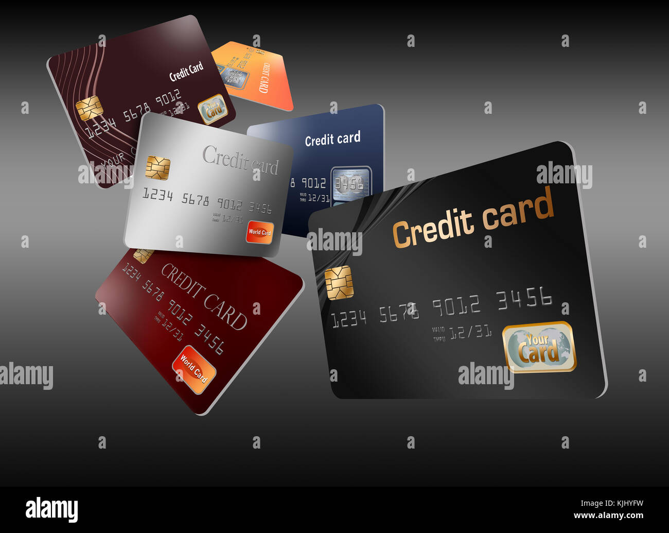 Generic credit card on white background Stock Photo - Alamy