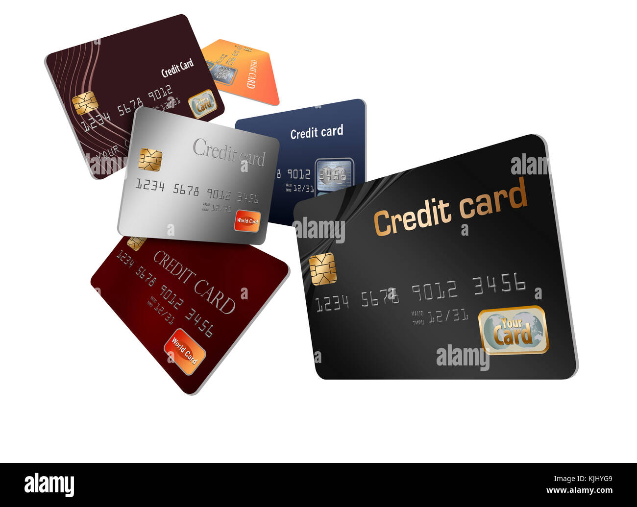 Generic credit card on white background Stock Photo - Alamy