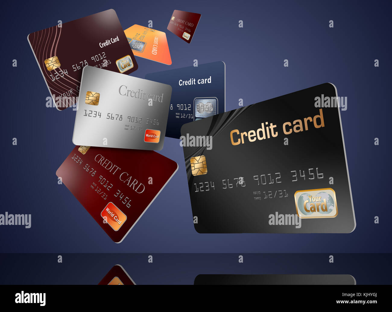 Generic credit card on white background Stock Photo - Alamy