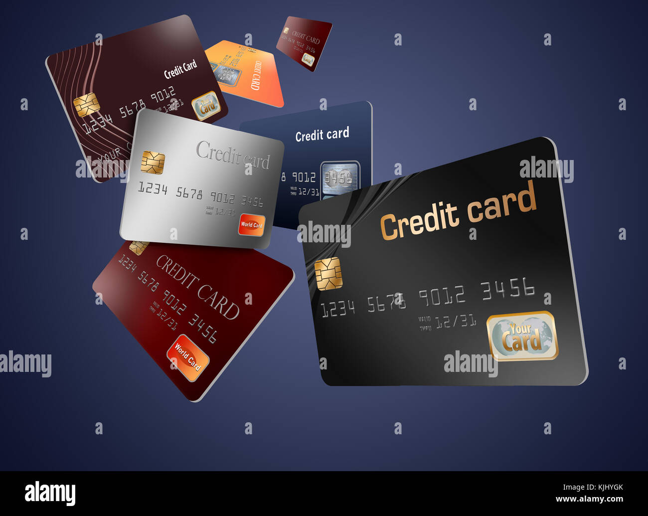 Generic credit card on white background Stock Photo - Alamy