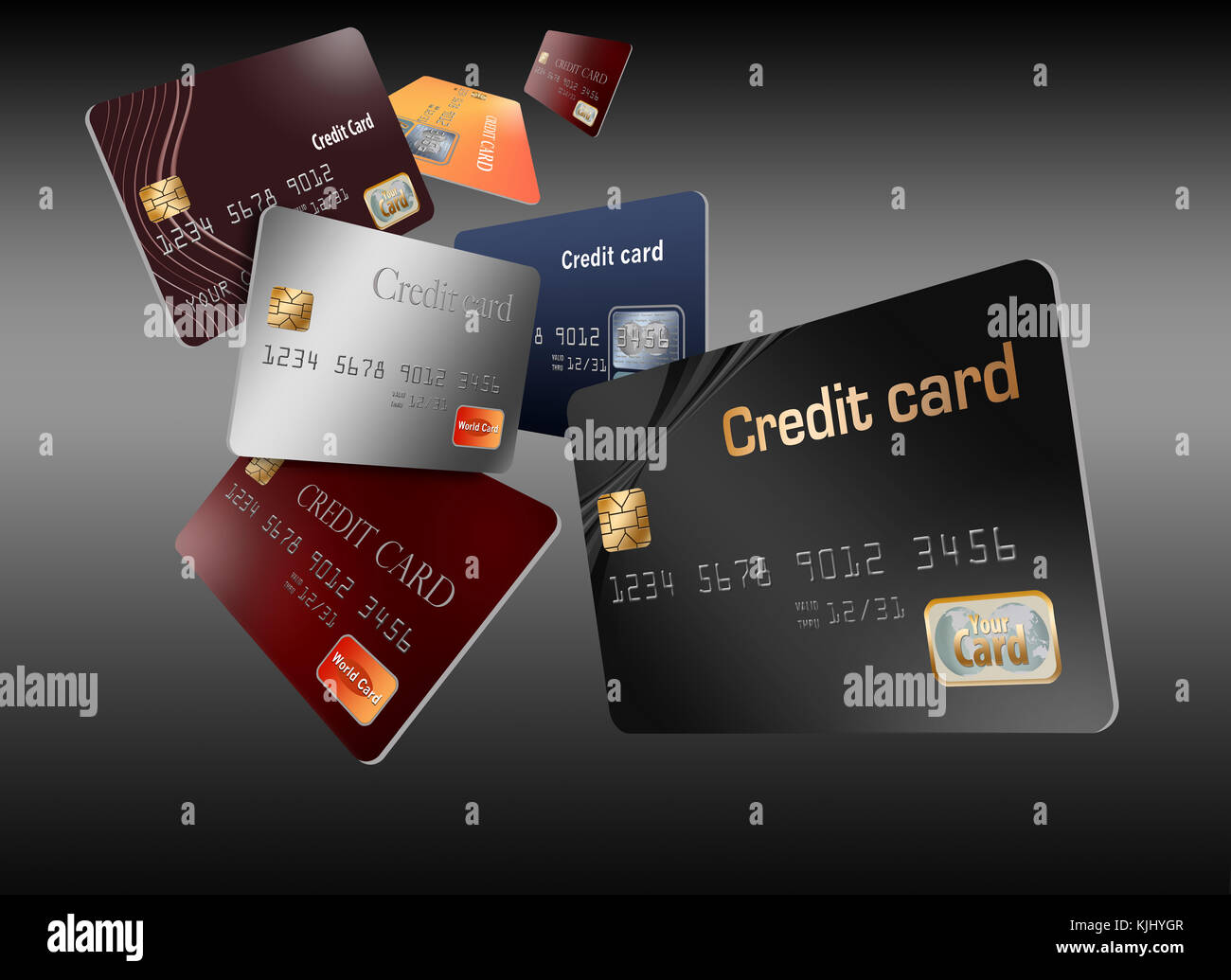 Generic credit card on white background Stock Photo - Alamy