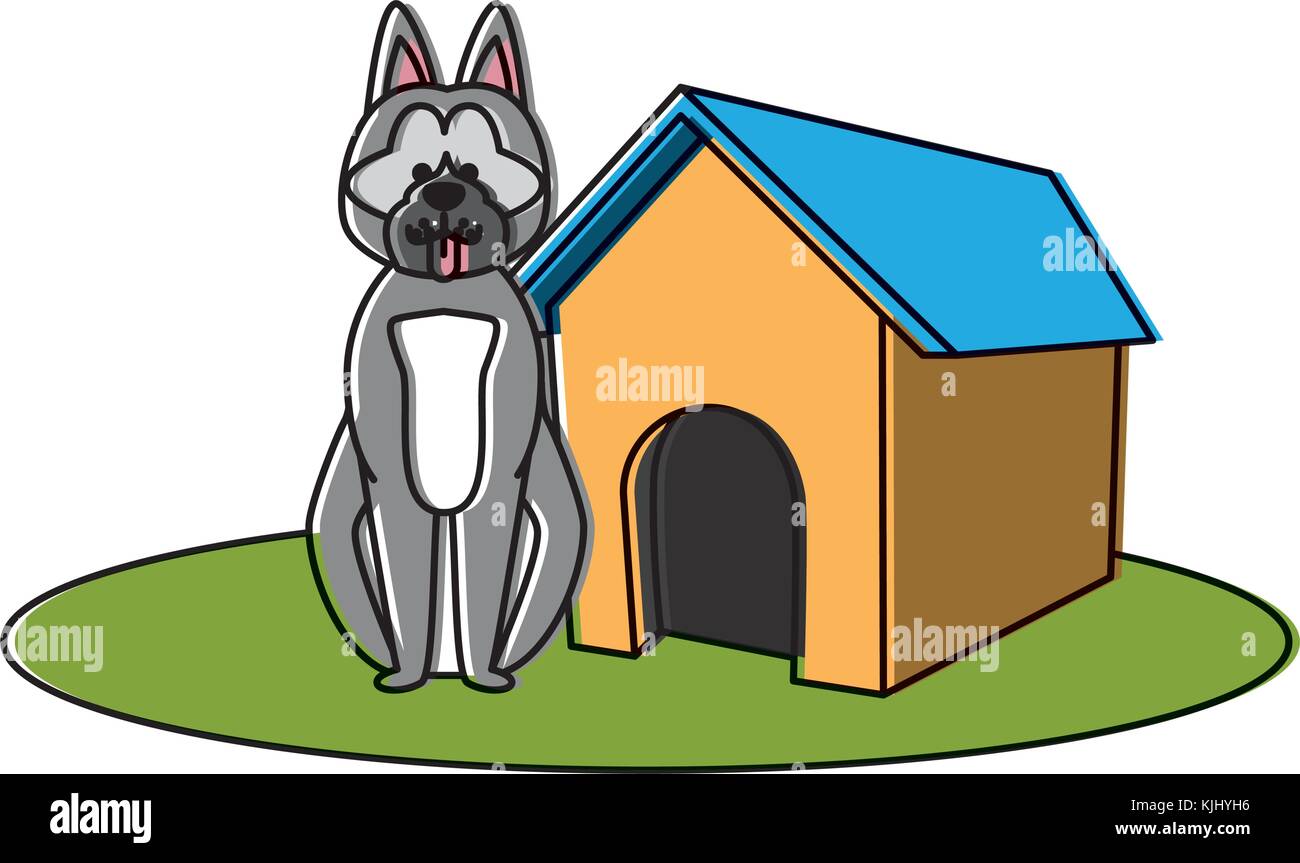 Dog house cartoon Stock Vector Image & Art - Alamy