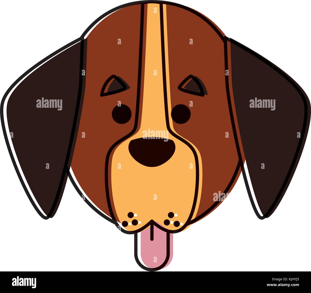 Happy dog tongue out Stock Vector Images - Alamy
