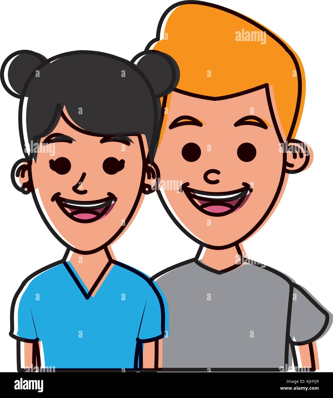 Couple of friends cartoon Stock Vector Image & Art - Alamy