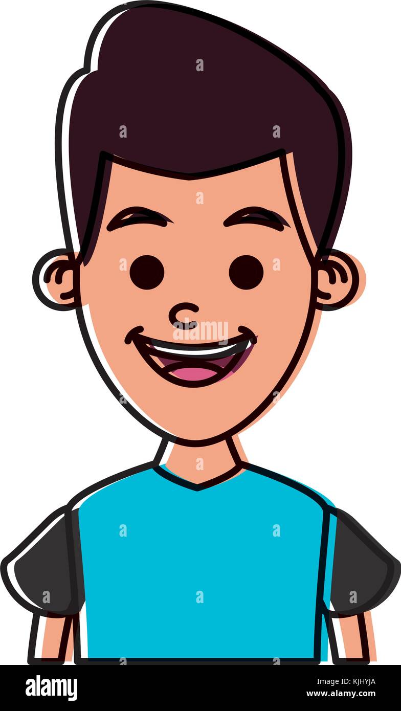 Boy smiling profile Stock Vector Image & Art - Alamy