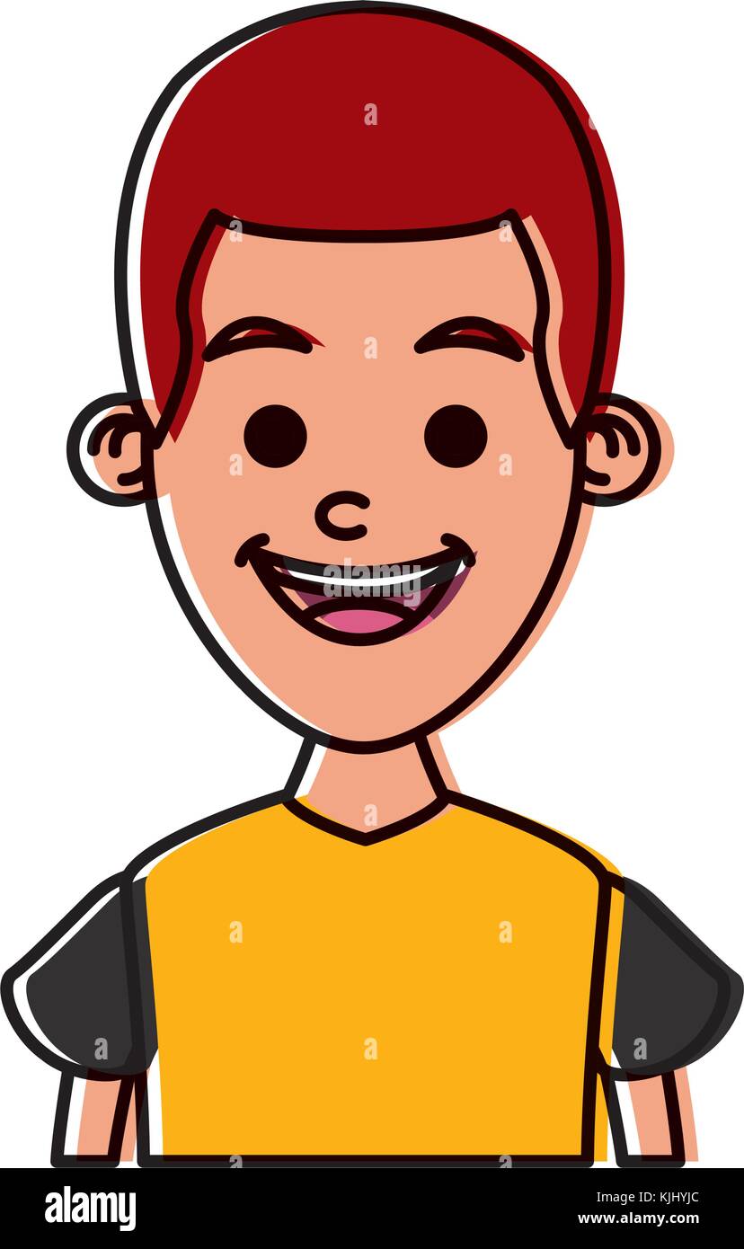 Boy smiling profile Stock Vector Image & Art - Alamy