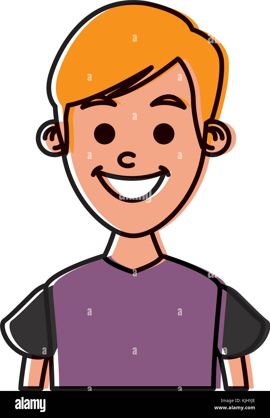 Boy smiling profile Stock Vector Image & Art - Alamy