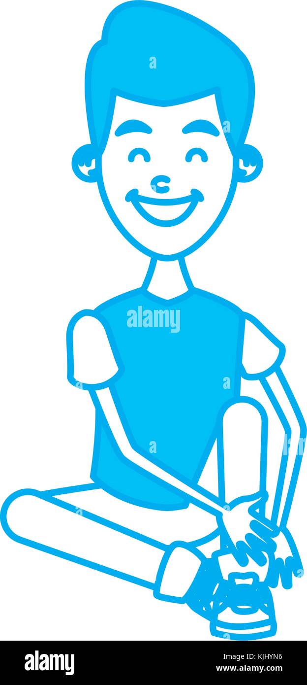 Boy seated cartoon Stock Vector Image & Art - Alamy