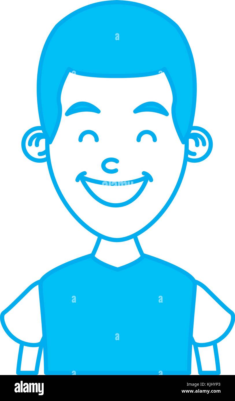 Boy smiling profile Stock Vector Image & Art - Alamy