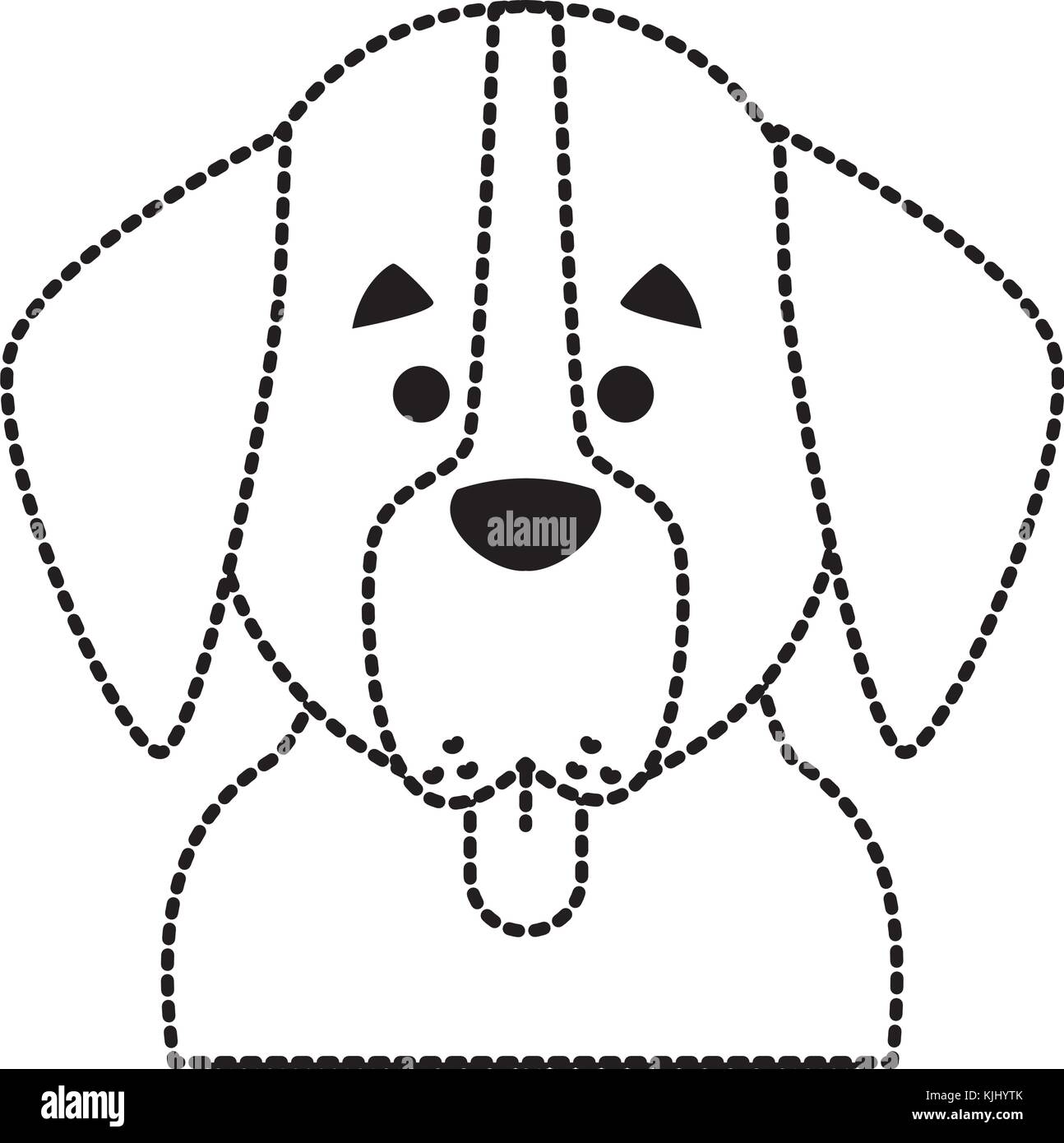 White dog with black dots Stock Vector Images - Alamy