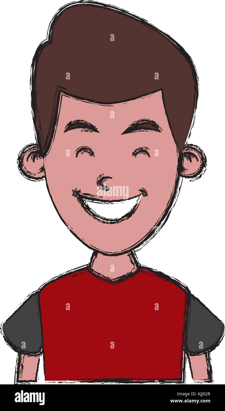 Boy smiling profile Stock Vector Image & Art - Alamy