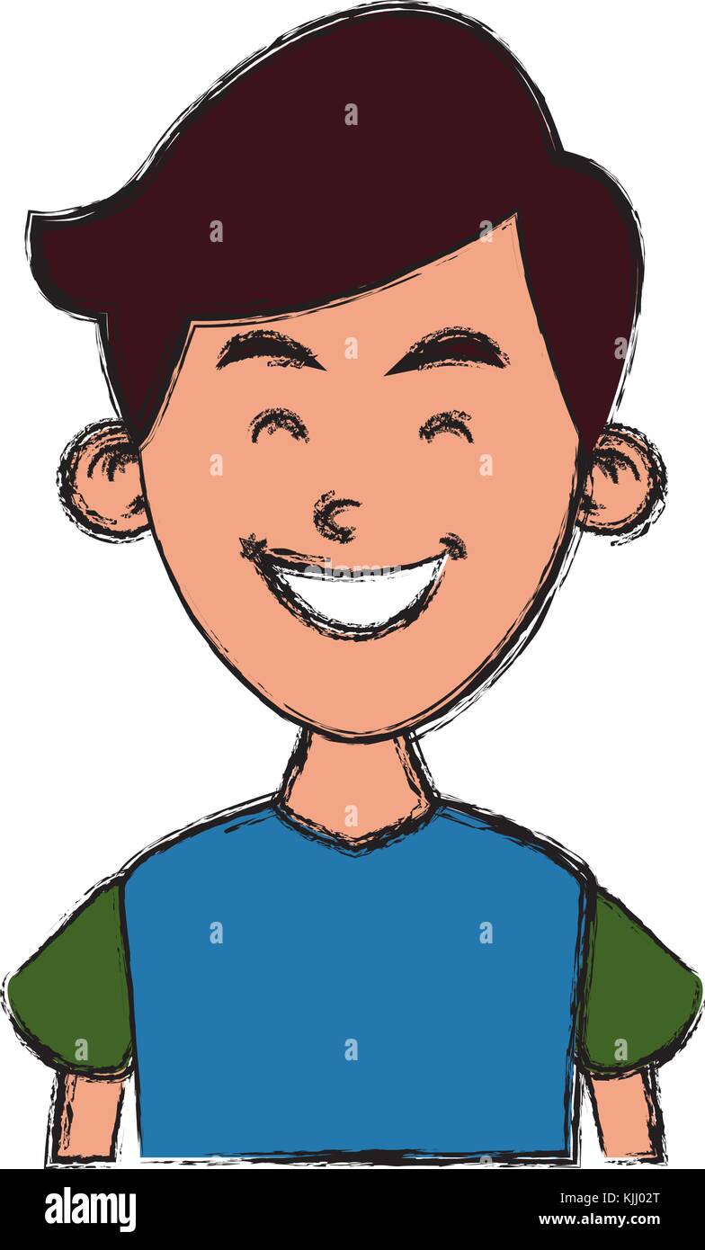 Boy smiling profile Stock Vector Image & Art - Alamy