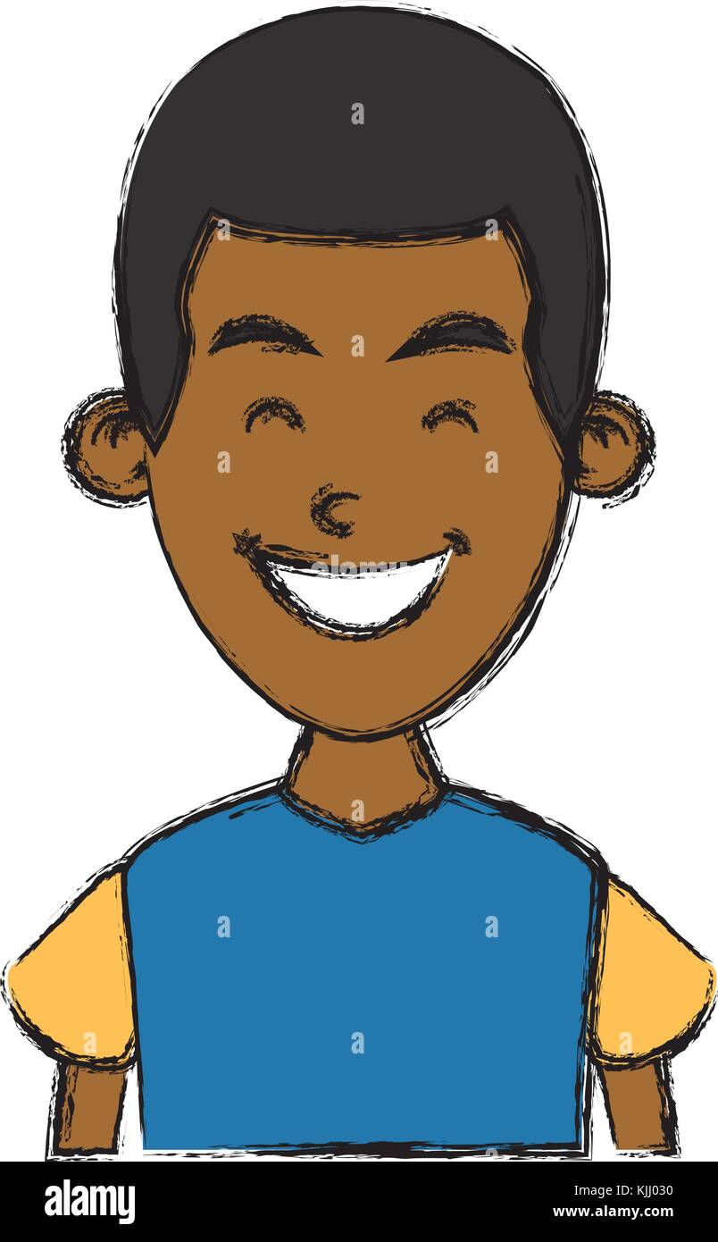 Boy smiling profile Stock Vector Image & Art - Alamy