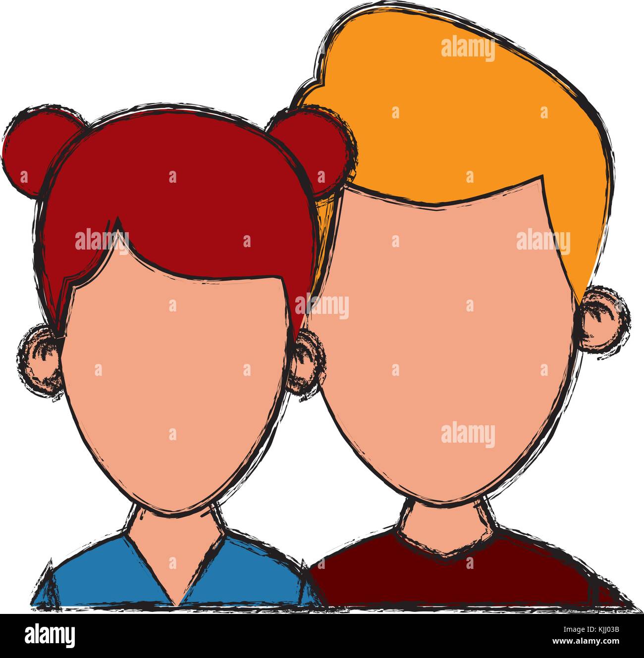 Couple of friends cartoon Stock Vector Image & Art - Alamy