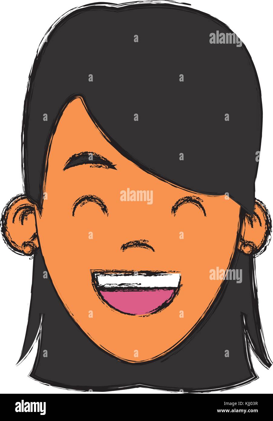 Woman smiling cartoon Stock Vector Image & Art - Alamy