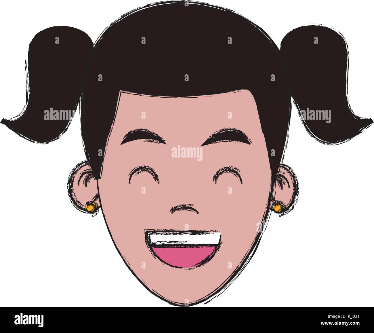 Woman smiling cartoon Stock Vector Image & Art - Alamy