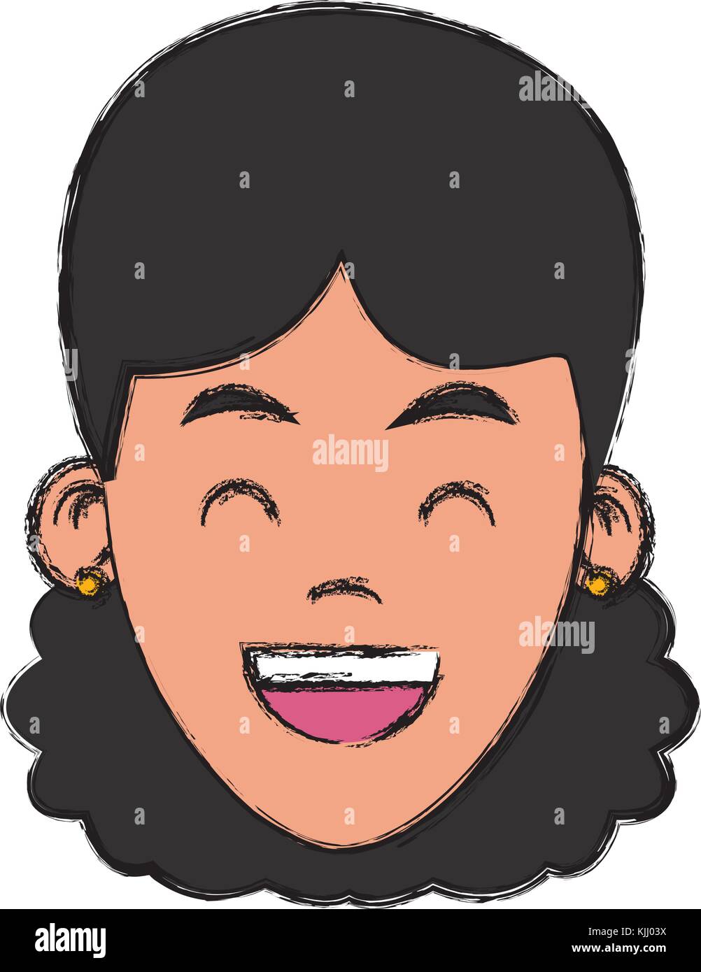 Woman smiling cartoon Stock Vector Image & Art - Alamy