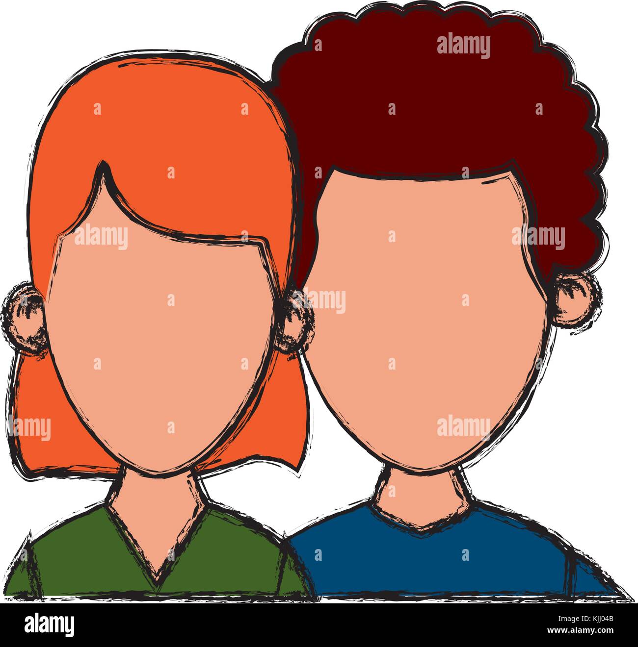 Couple of friends cartoon Stock Vector Image & Art - Alamy