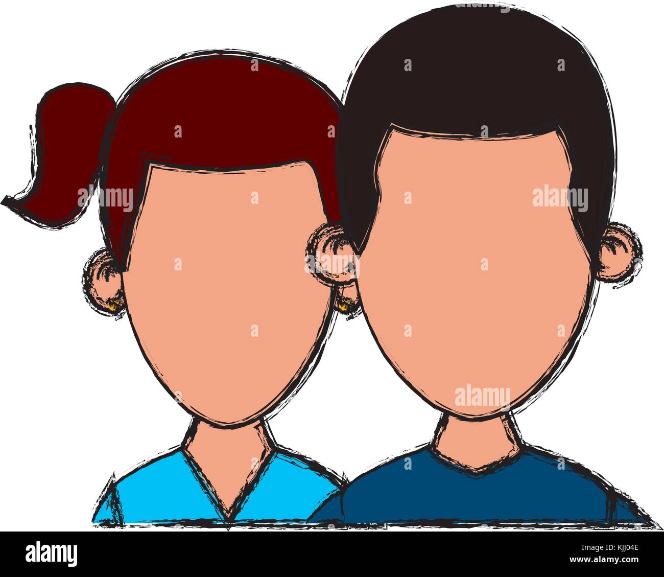 Couple of friends cartoon Stock Vector Image & Art - Alamy