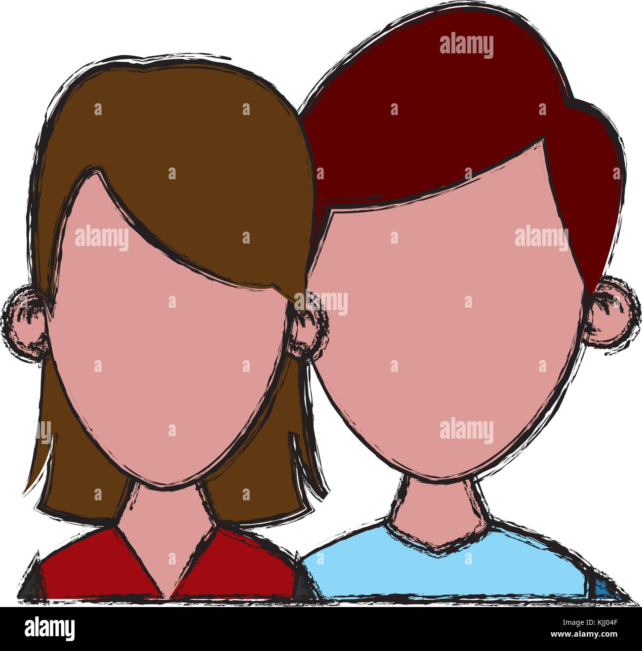 Couple of friends cartoon Stock Vector Image & Art - Alamy