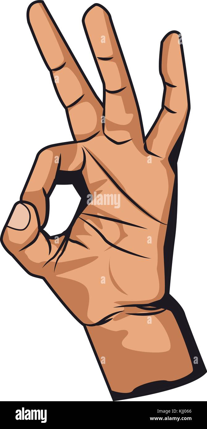 Ok hand symbol pop art Stock Vector Image & Art - Alamy