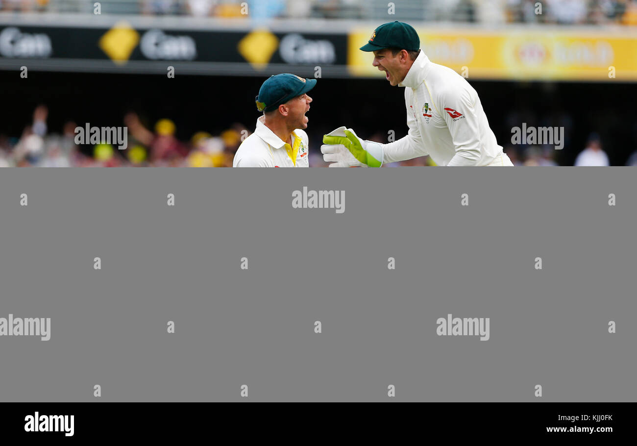 Australia's David Warner takes the catch to dismiss Jake Ball during ...