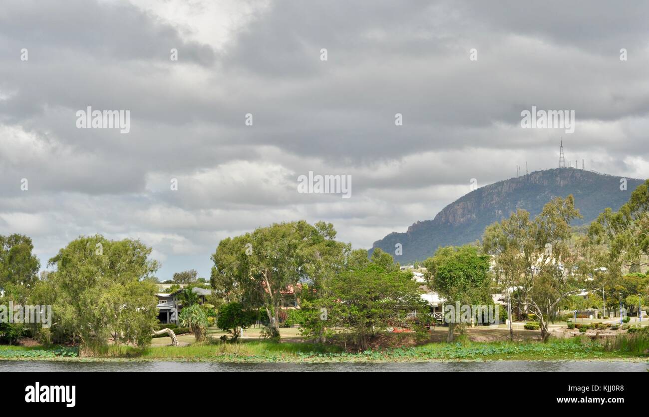 Mount stuart photographed from the banks of the Ross River, Townsville ...