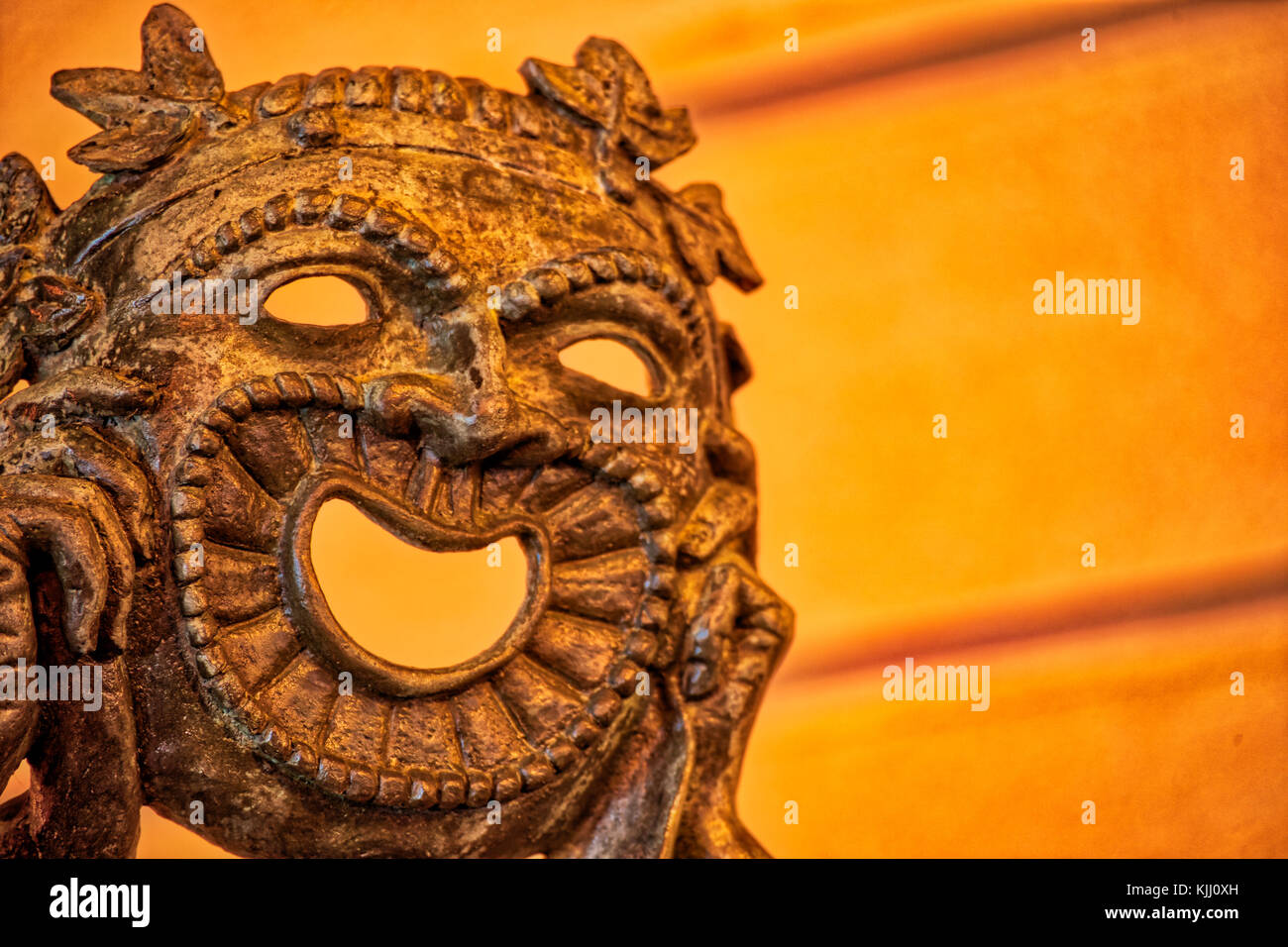 night view of smiling theatrical mask Stock Photo - Alamy