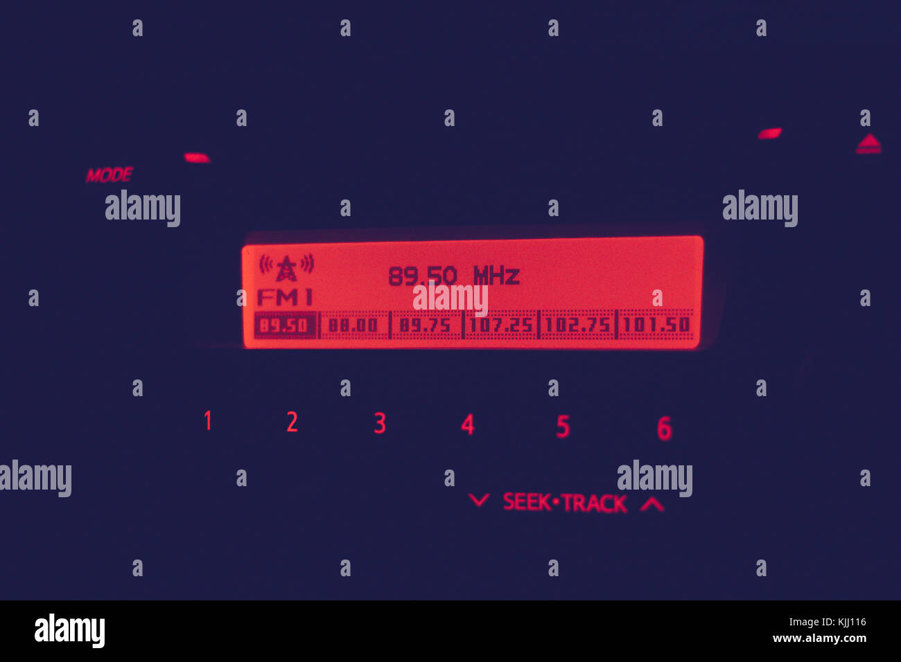 Black background Car Radio Deck Stock Photo - Alamy