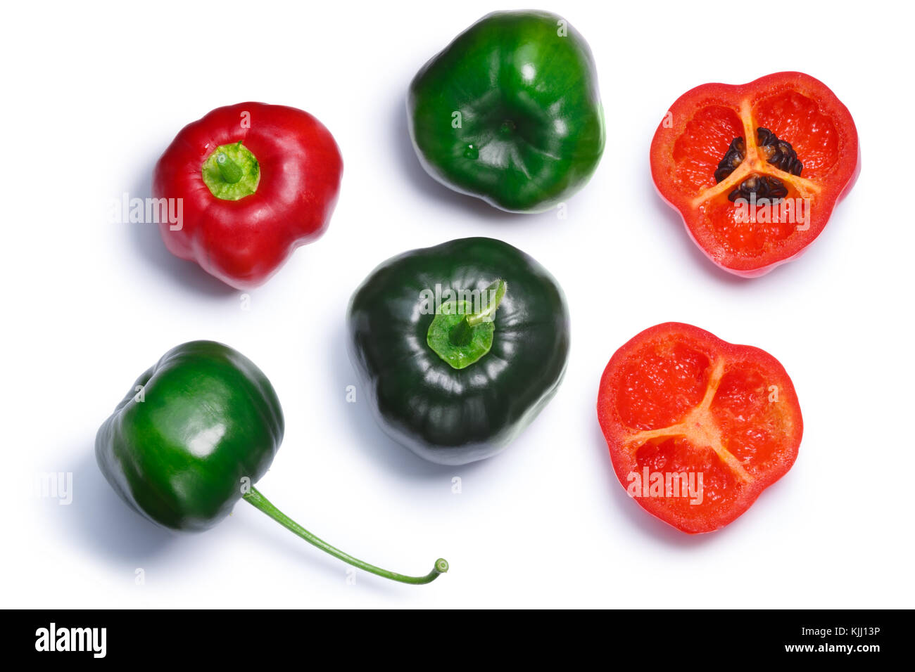 Manzano chile peppers Rocoto (Capsicum pubescens fruit), green, red ...