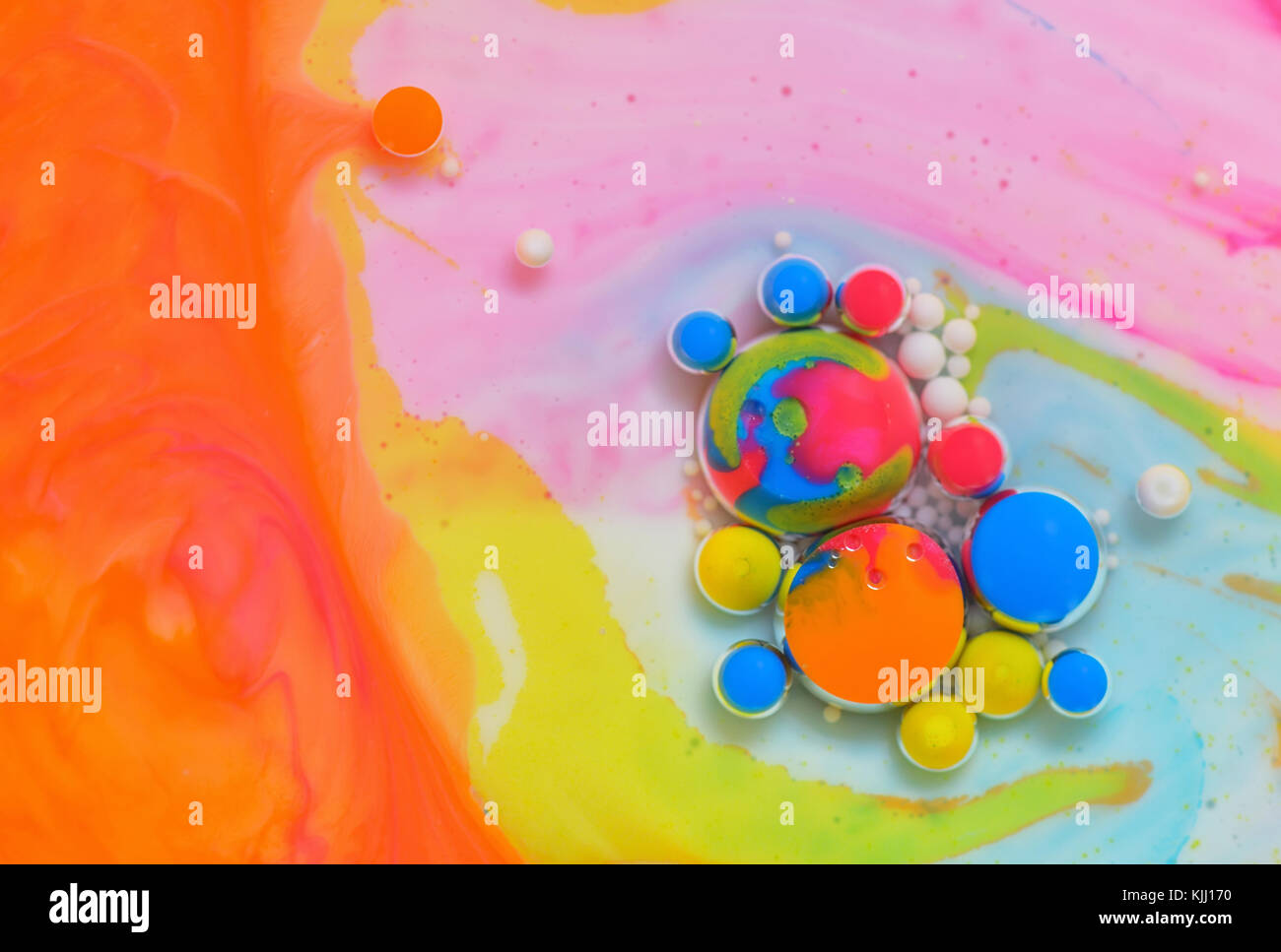 Macro colors created by oil and paint Stock Photo - Alamy