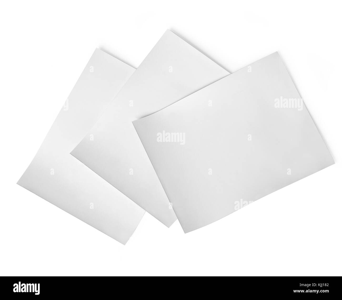 Paper Cards Isolated On White Background. With clipping path Stock ...