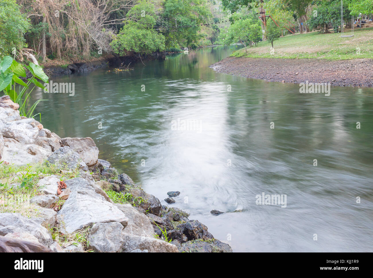 River in the Jungle. Small river in jungle. clean natural environment ...