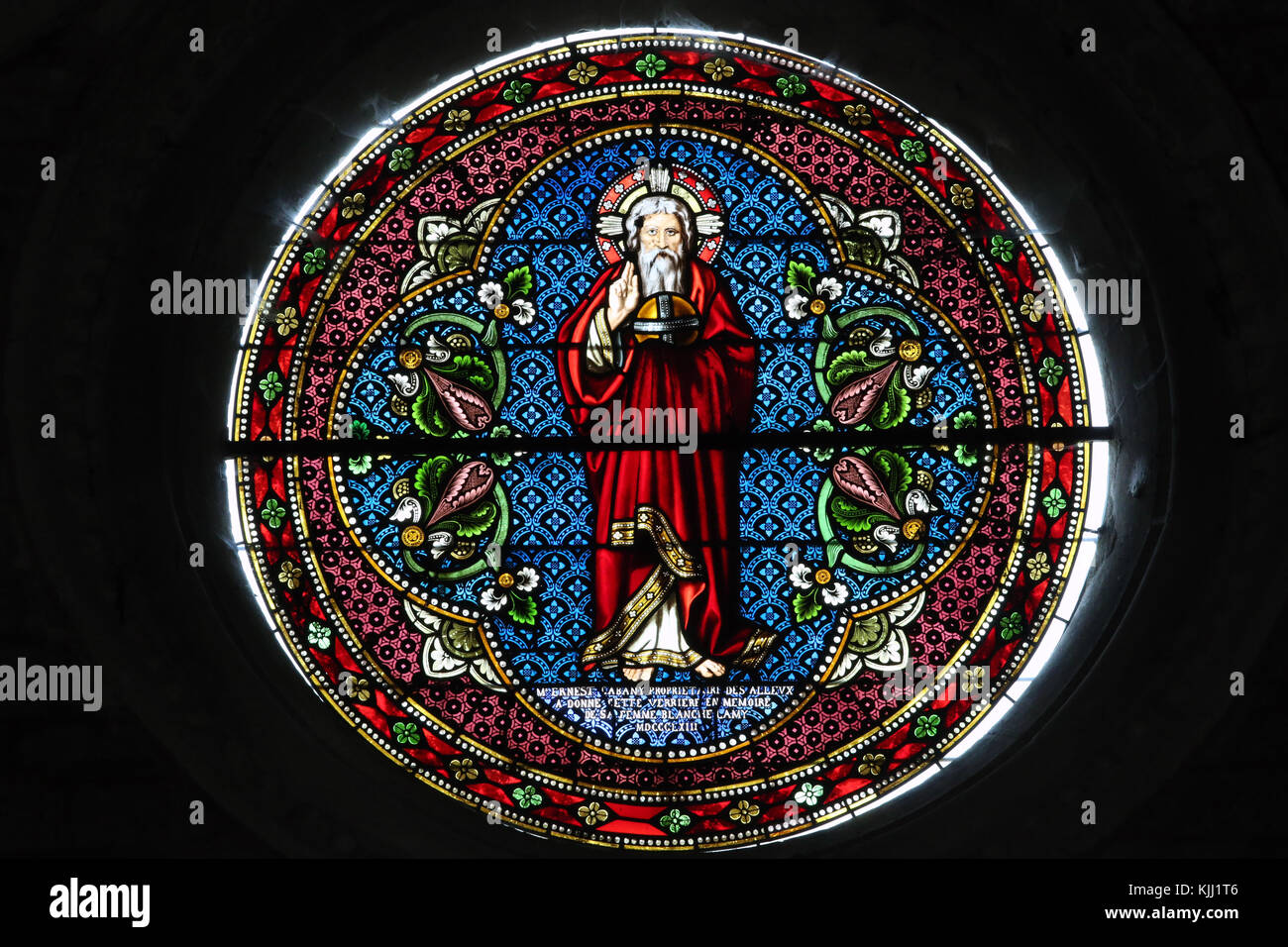 Stained glass window god hi-res stock photography and images - Alamy