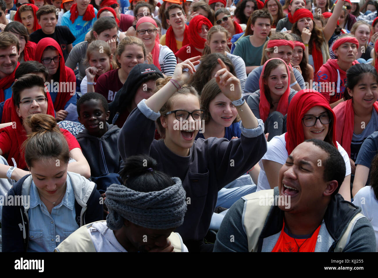 FRAT catholic youth camp. France Stock Photo - Alamy