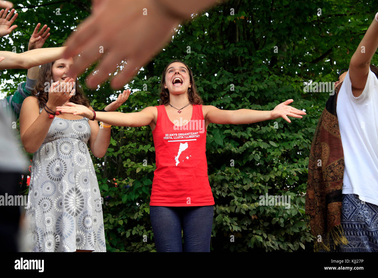 Taize ecumenical community. Young pilgrims. France Stock Photo - Alamy