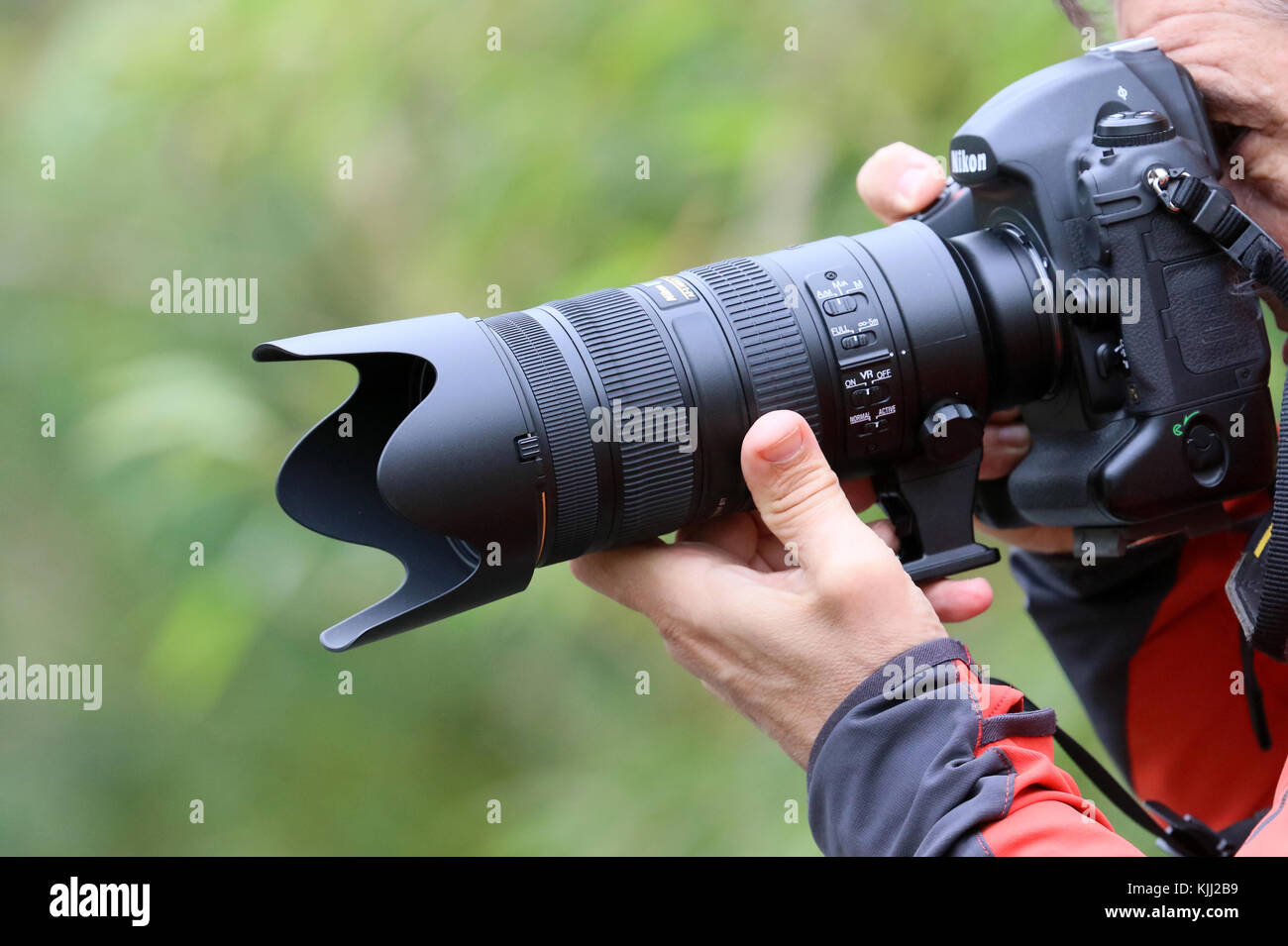 Photographer using a digital camera. France Stock Photo - Alamy