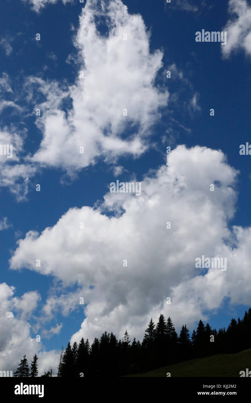 French Alps. White clouds and blue sky. France Stock Photo - Alamy