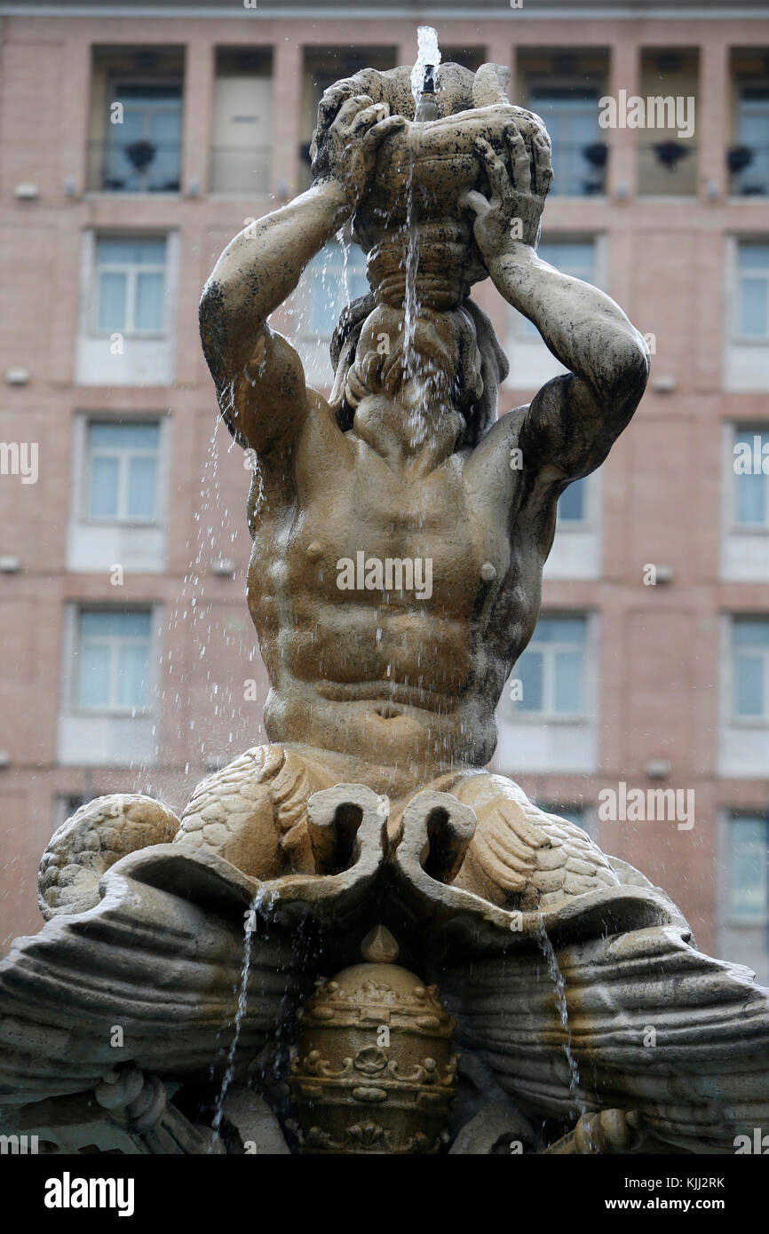 Barberini piazza fountain, Rome. Italy Stock Photo - Alamy