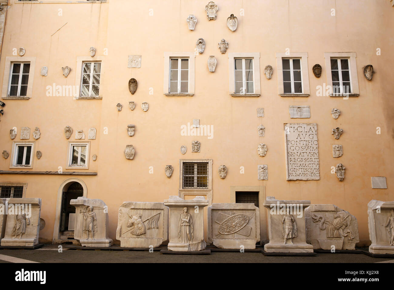 Capitoline museum, Rome. Courtyard. Italy Stock Photo - Alamy